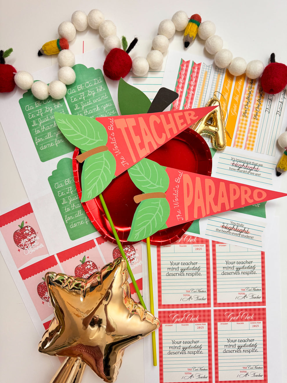 Apple Teacher Appreciation | Printable Activity Set – Grace Collective Shop