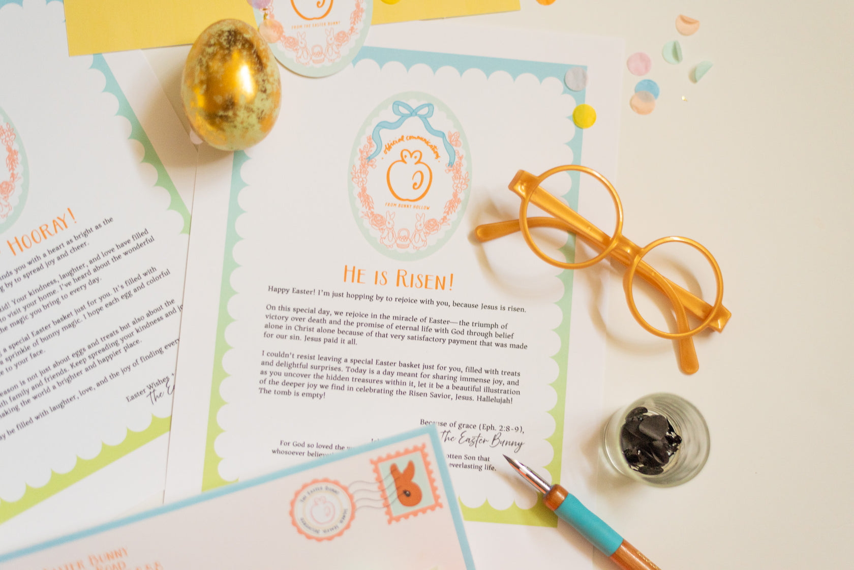 Easter Bunny Letters | Printable Set – Grace Collective Shop